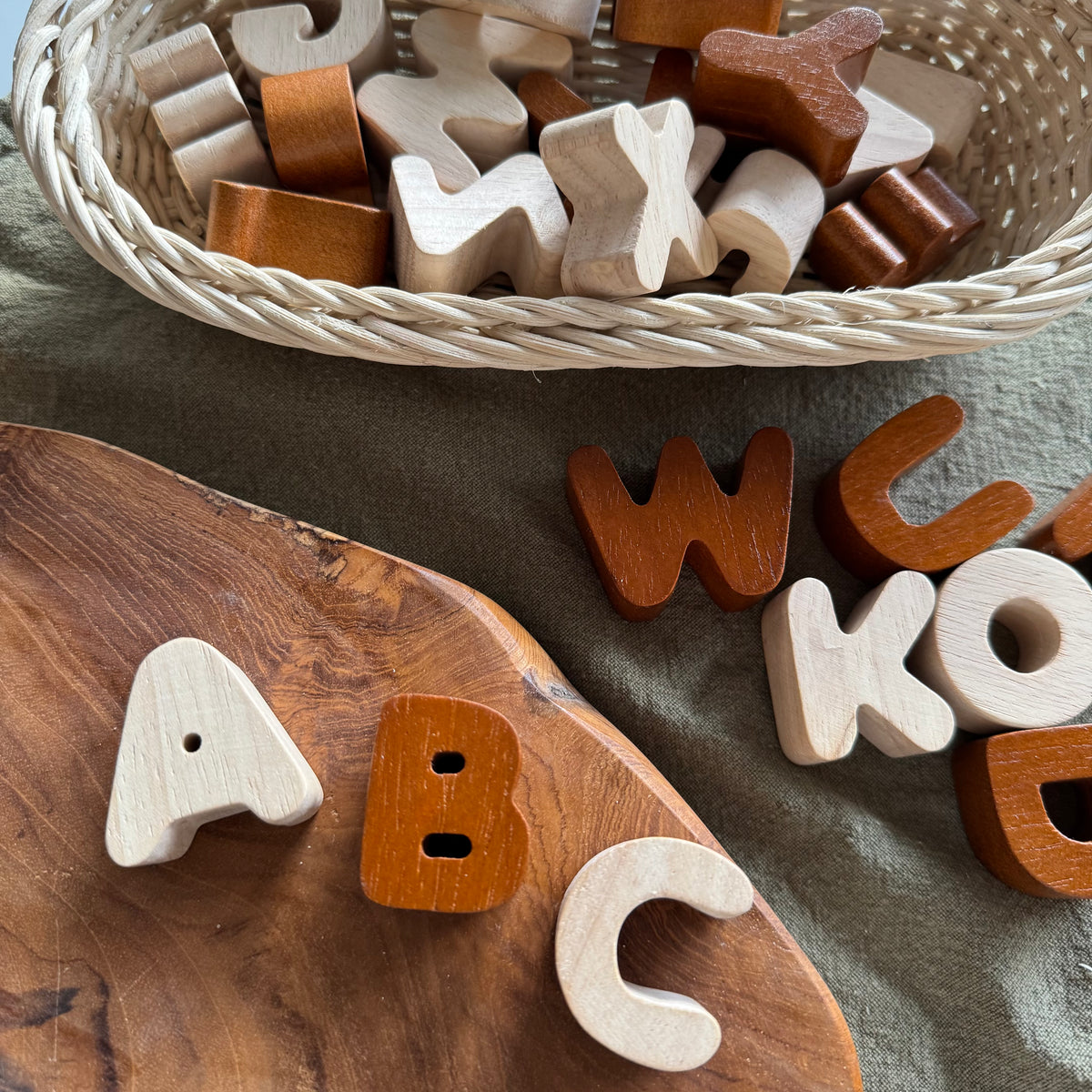 Wooden Capital Letter Set | Little Wild & Green
