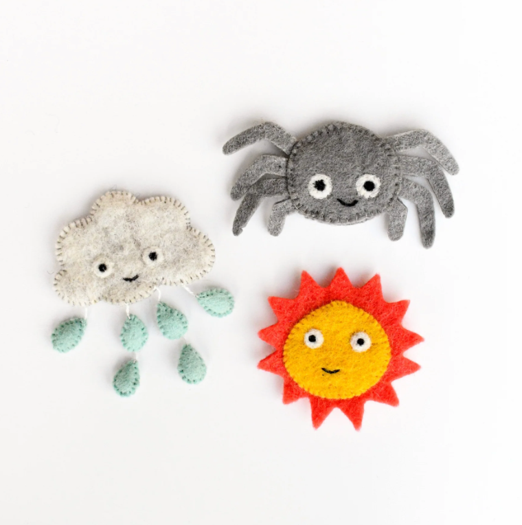Incy Wincy Spider Finger Puppet Set | Little Wild & Green