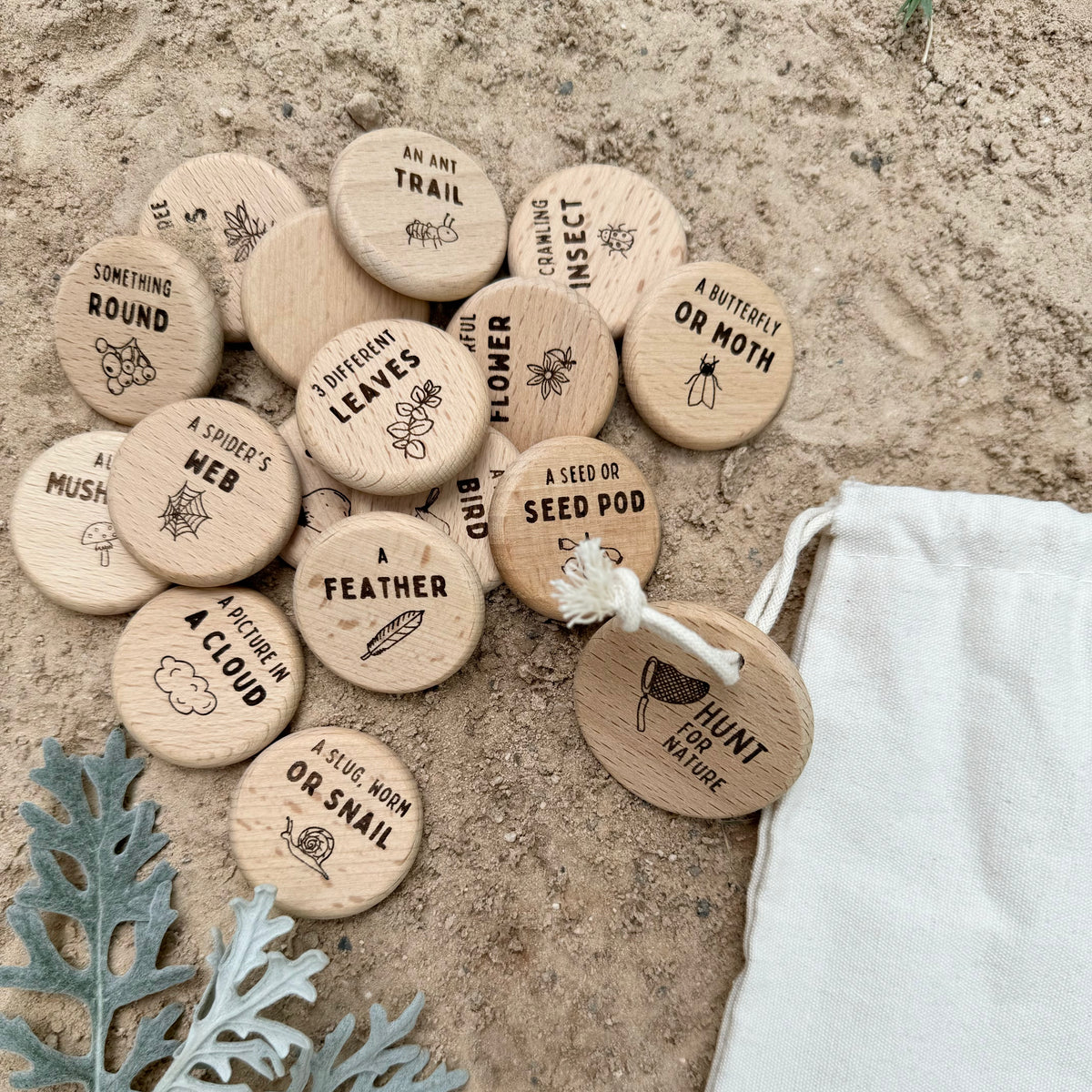 Nature Scavenger Hunt Tokens | Little Wild & Green