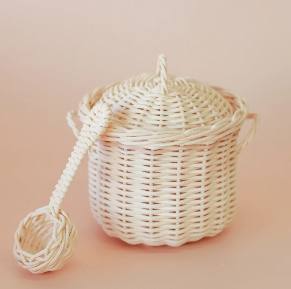 Rattan Pot & Ladle Set | Little Wild & Green